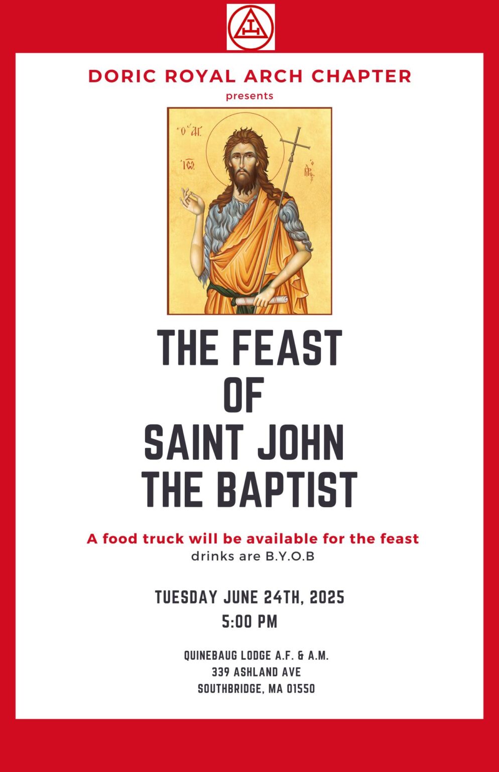 2nd Annual The Feast of Saint John the Baptist – Doric Chapter of Royal ...